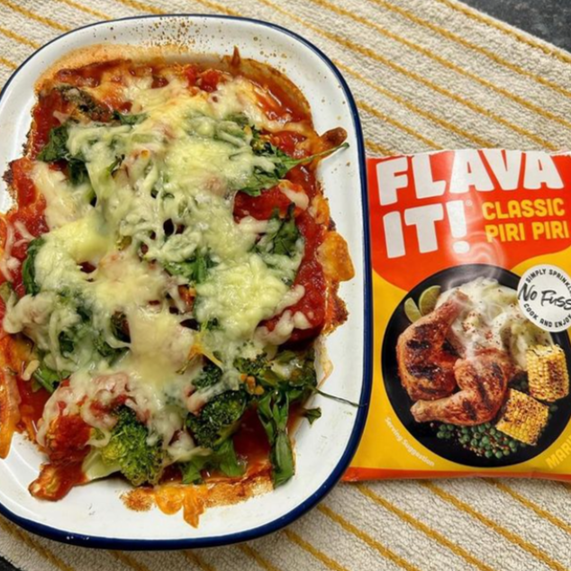 Piri Piri Low carb cheesy chicken pasta bake - Flava It